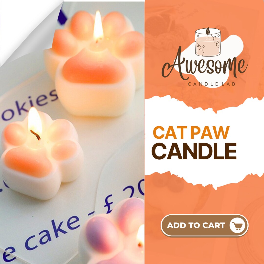 CAT PAW CANDLE I Perfect Gift I Handmade, Unique I Decorative I Gift I ...
