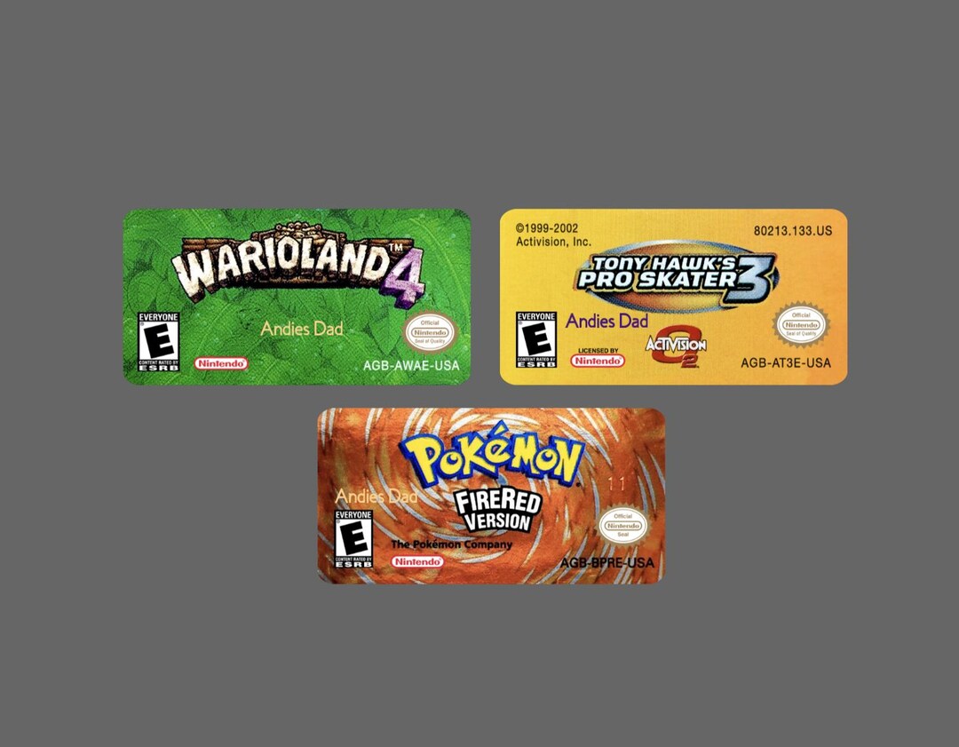 Game Boy Advance Replacement Label Sticker - Pick Any GBA Game! - Etsy
