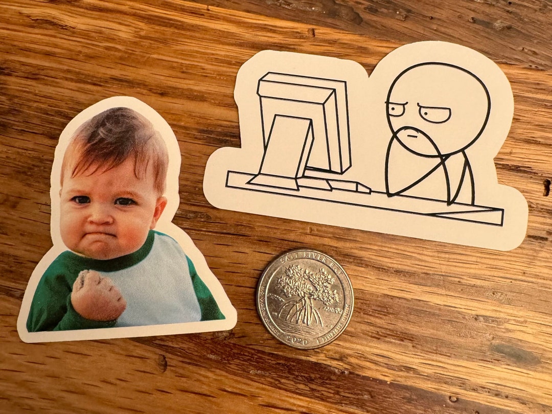 Computer Guy and Sand Kid Meme Sticker Set Custom Made With - Etsy