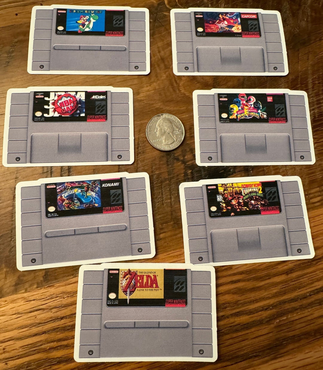 Custom Super Nintendo SNES Stickers sets of 3 Pick Any Game - Etsy