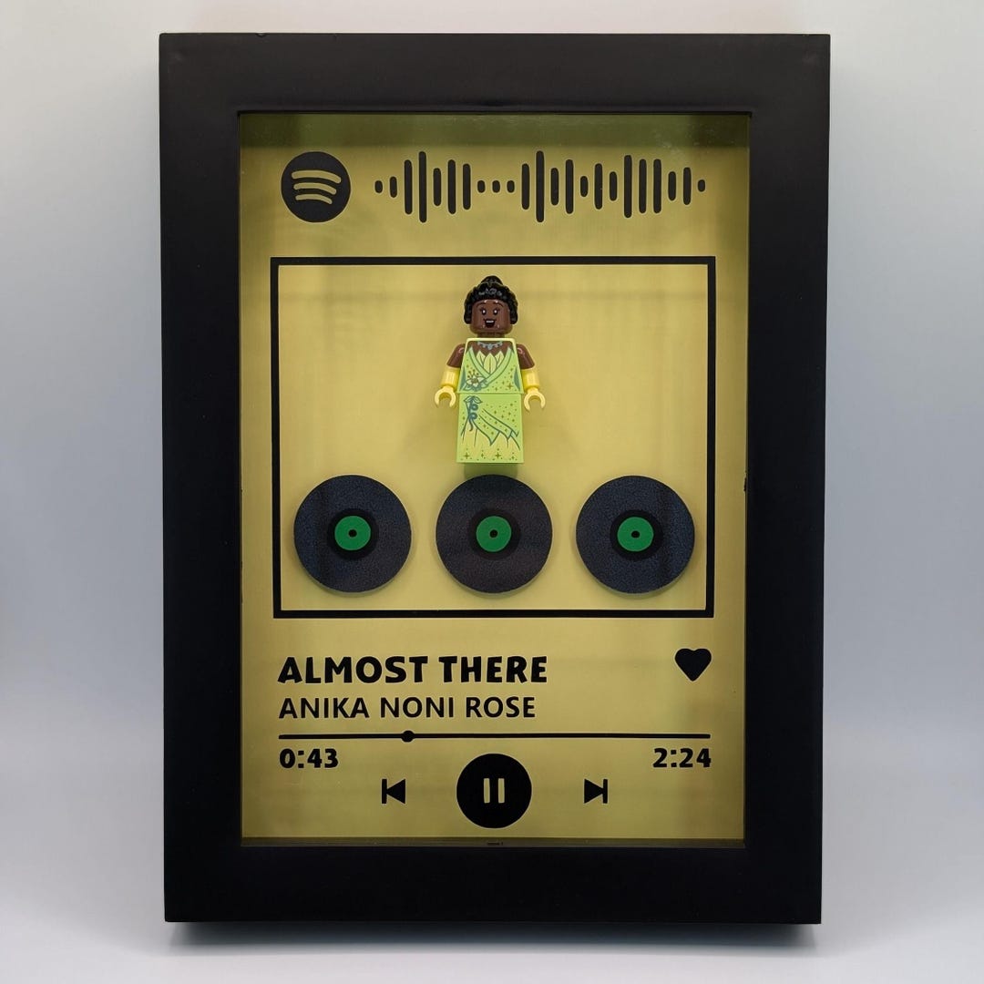 Tiana Disney LEGO Minifigure - 5x7 Song Shadow Box Frame - Etsy