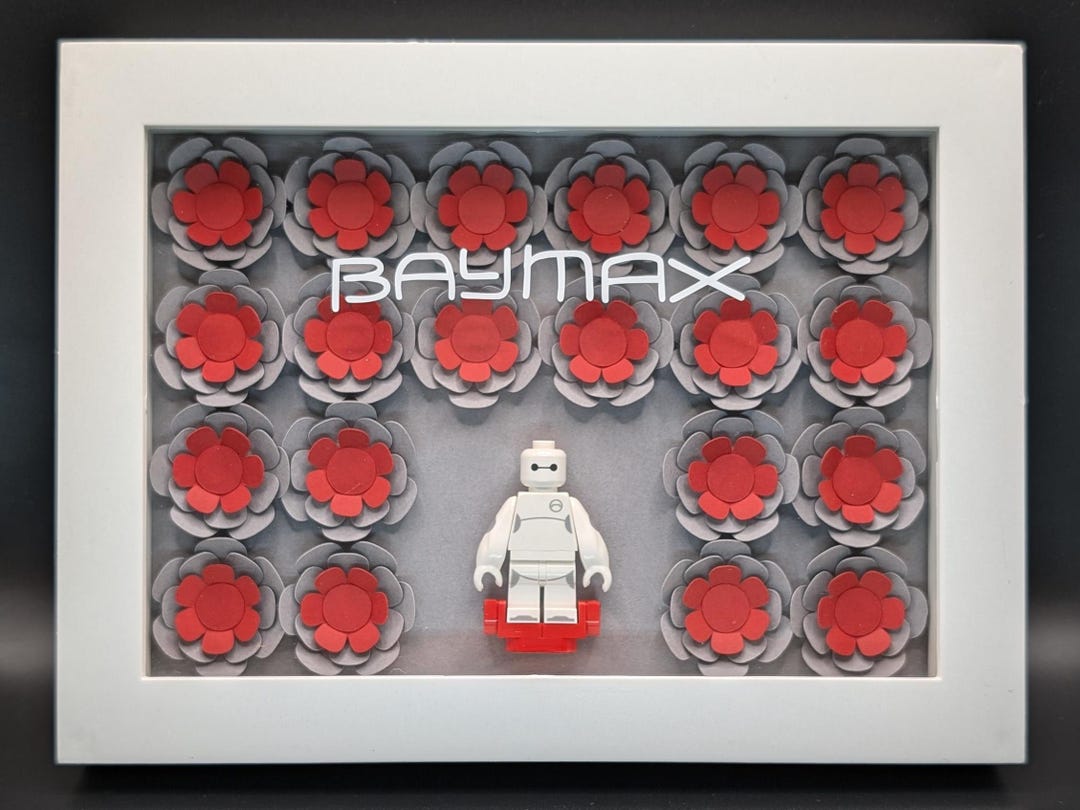 Baymax Disney LEGO Minifigure 5x7 Signature Shadow Box Frame - Etsy
