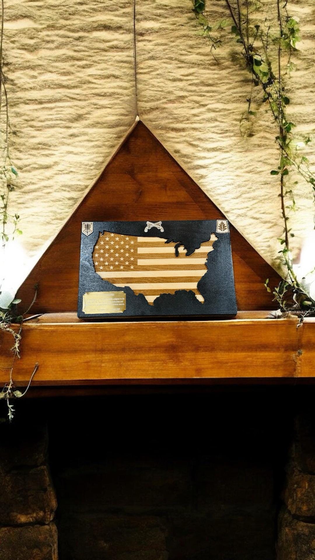 Laser Engraved US Map Plaque: Army Retirement Gift (14 1/2x 9 1/2) - Etsy