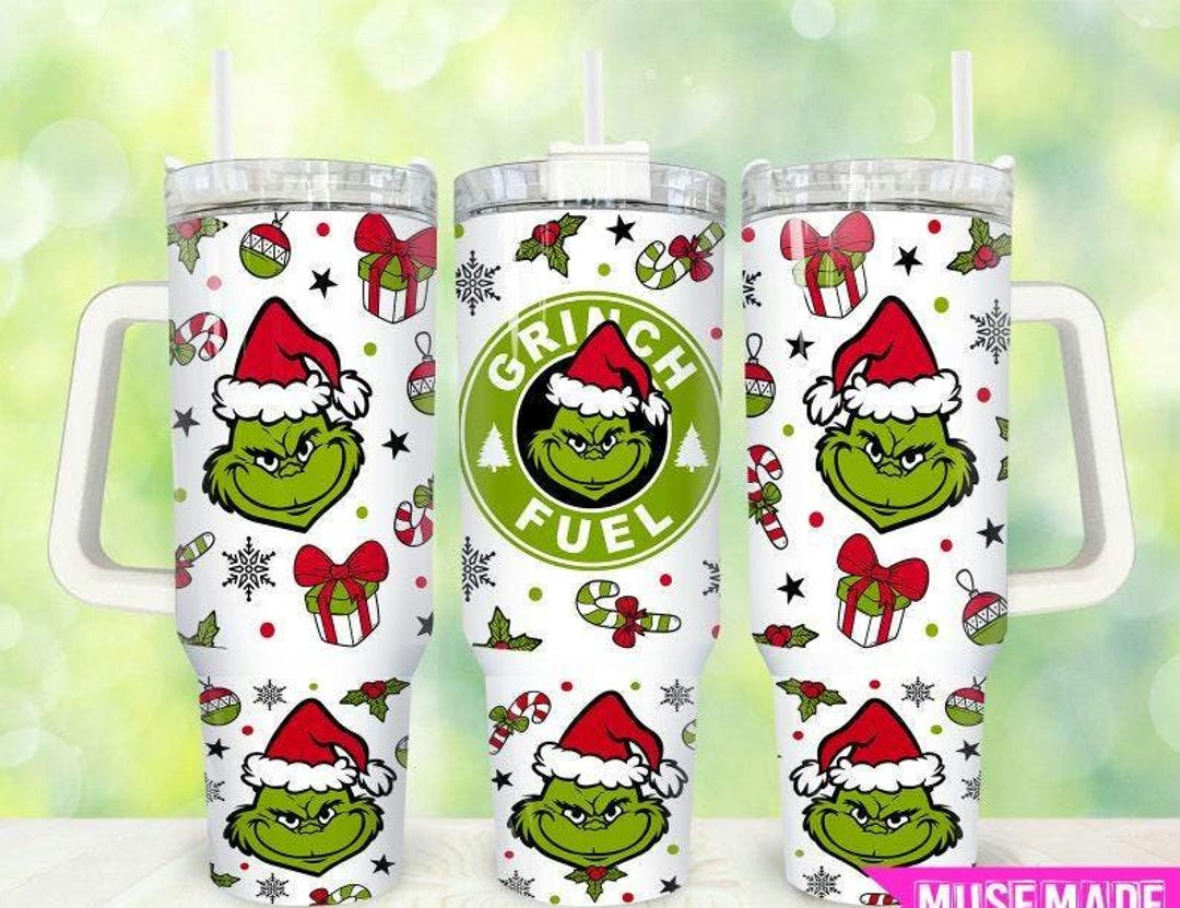 Grinch, Grinchmas Fuel Designs 40ozquenchertumblerstraw&handle, Stanley ...