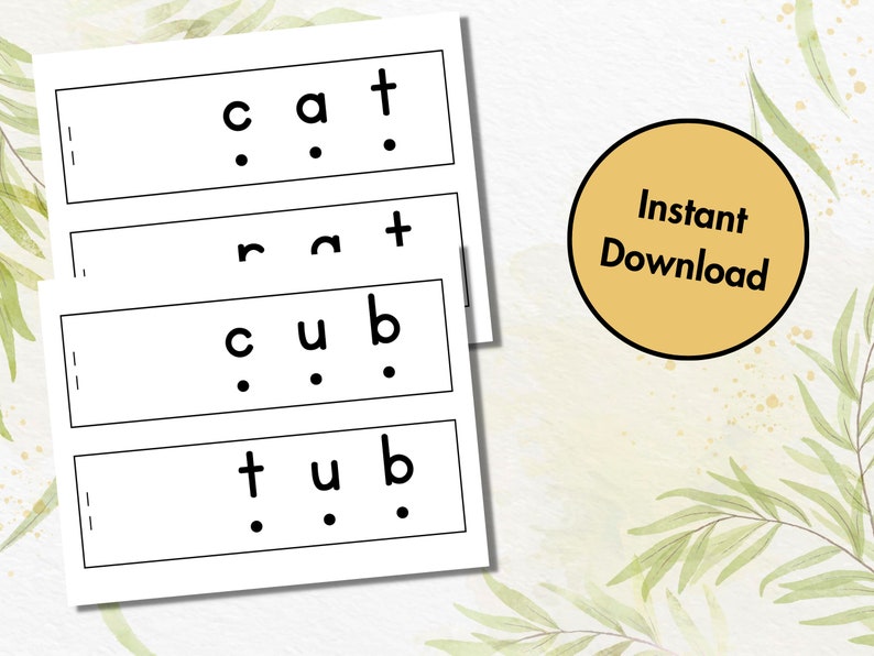 Decodable Phonics Instant Download Preschool Kindergarten Early Reading ...