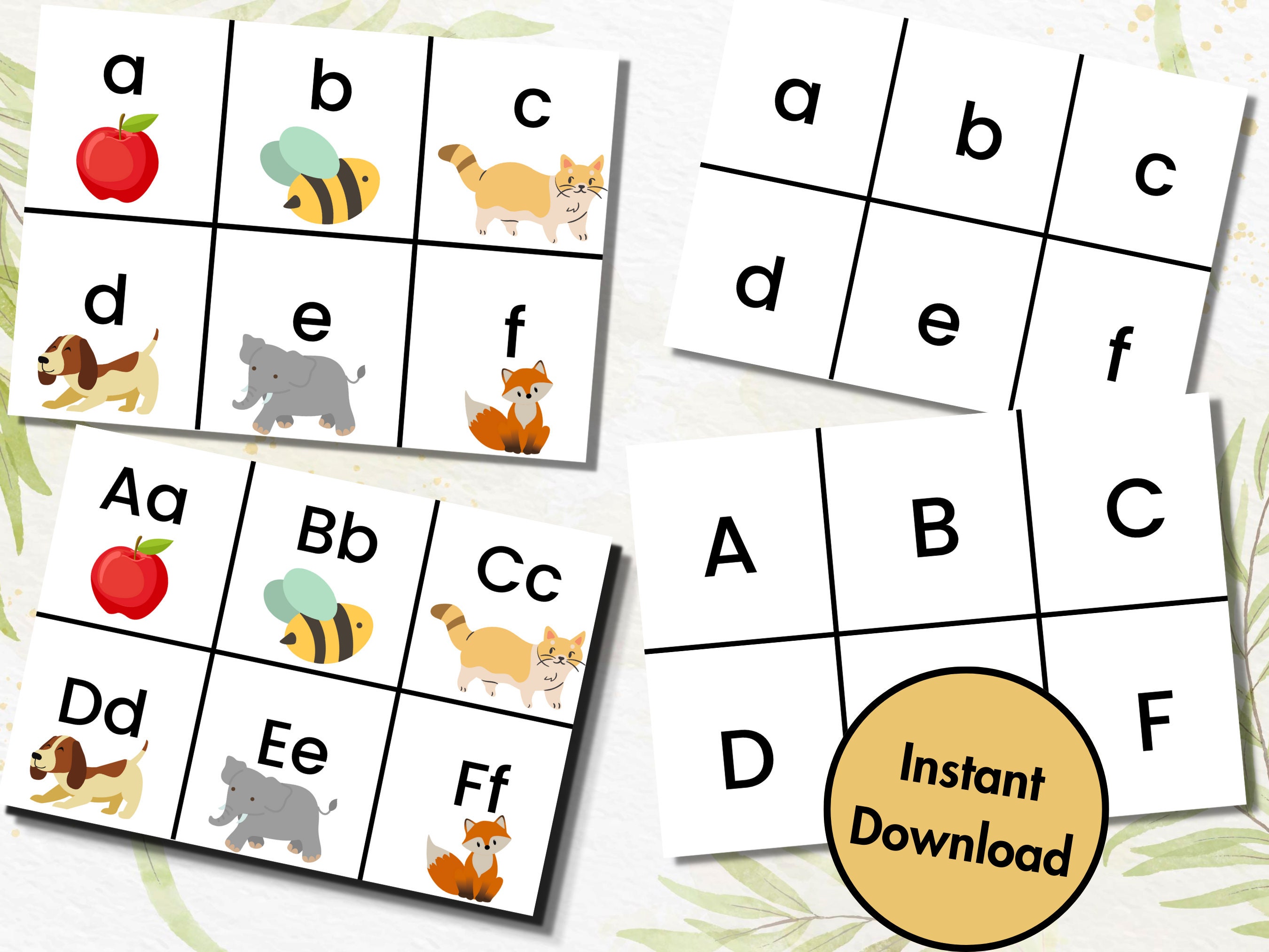 Alphabet Learning for Kids Homeschool Resources Alphabet Flashcards ...
