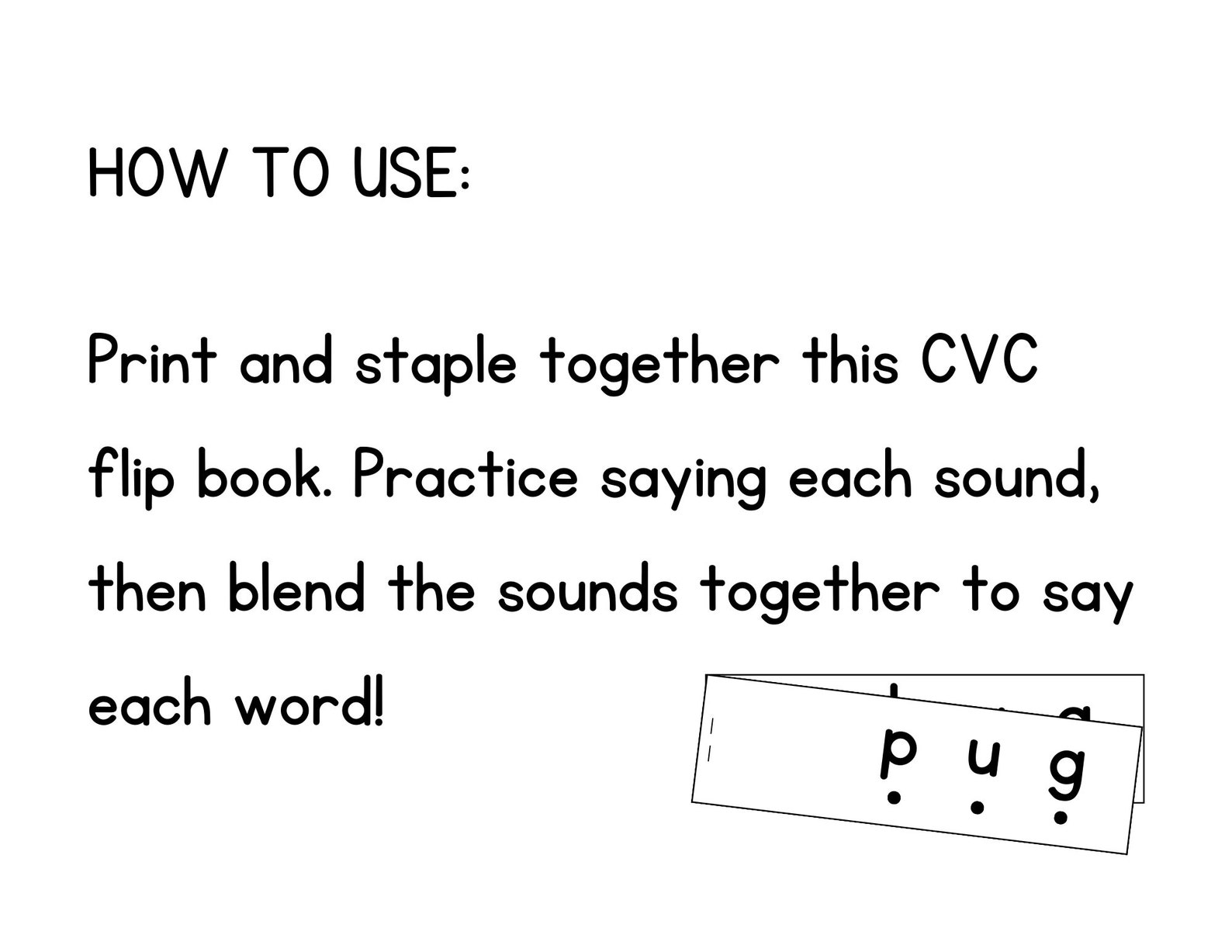 Decodable Phonics Instant Download Preschool Kindergarten Early Reading ...