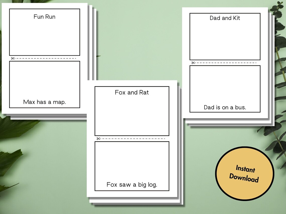 Decodable Books Instant Download Printable Reading Comprehension ...