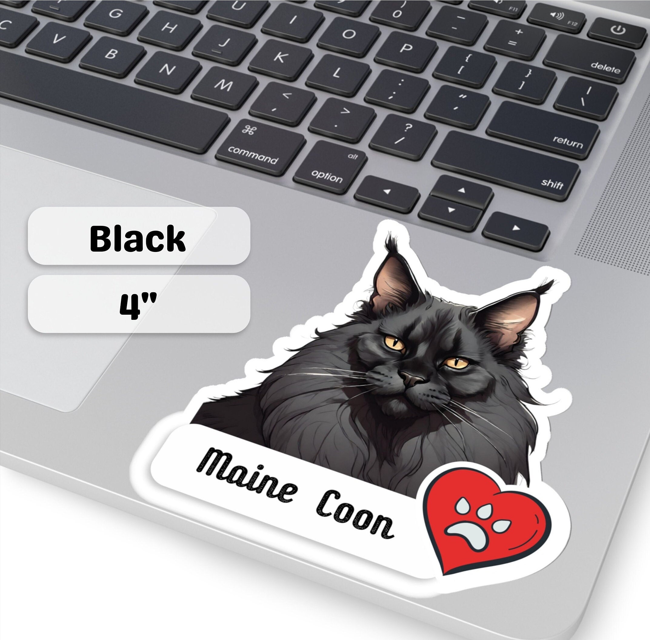 Maine Coon Stickers for Gifts Laptop Books Decoration for Room Maine Coon Cat Sticker Decals for ...