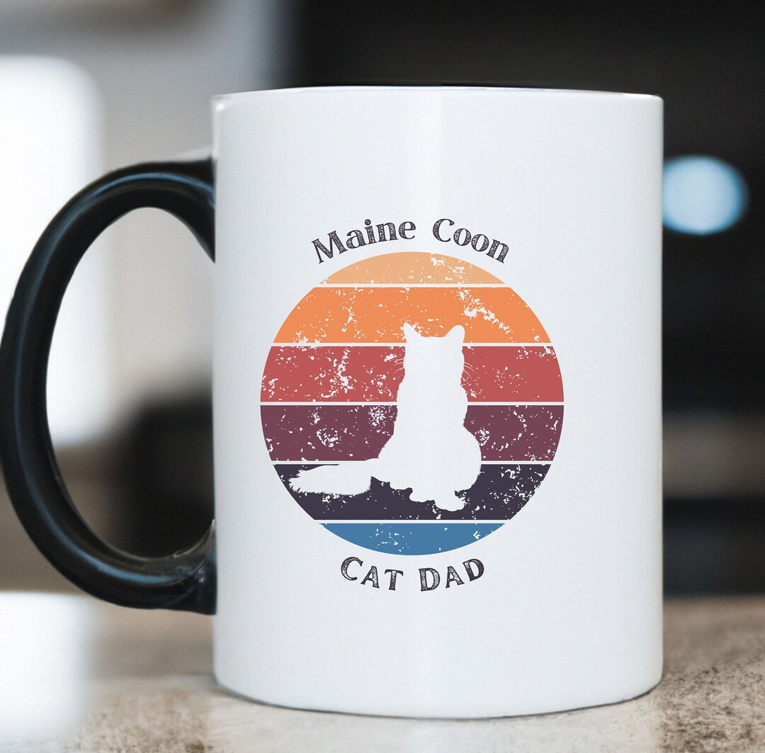 Maine Coon Cat Dad Mug for Gift Cat Lovers Coffee Mug for - Etsy