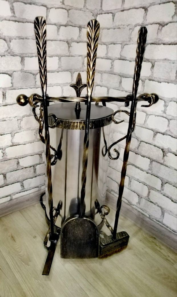 Fireplace Ash Bucket With Lid and Tools, Fireplace Ash Bucket With ...