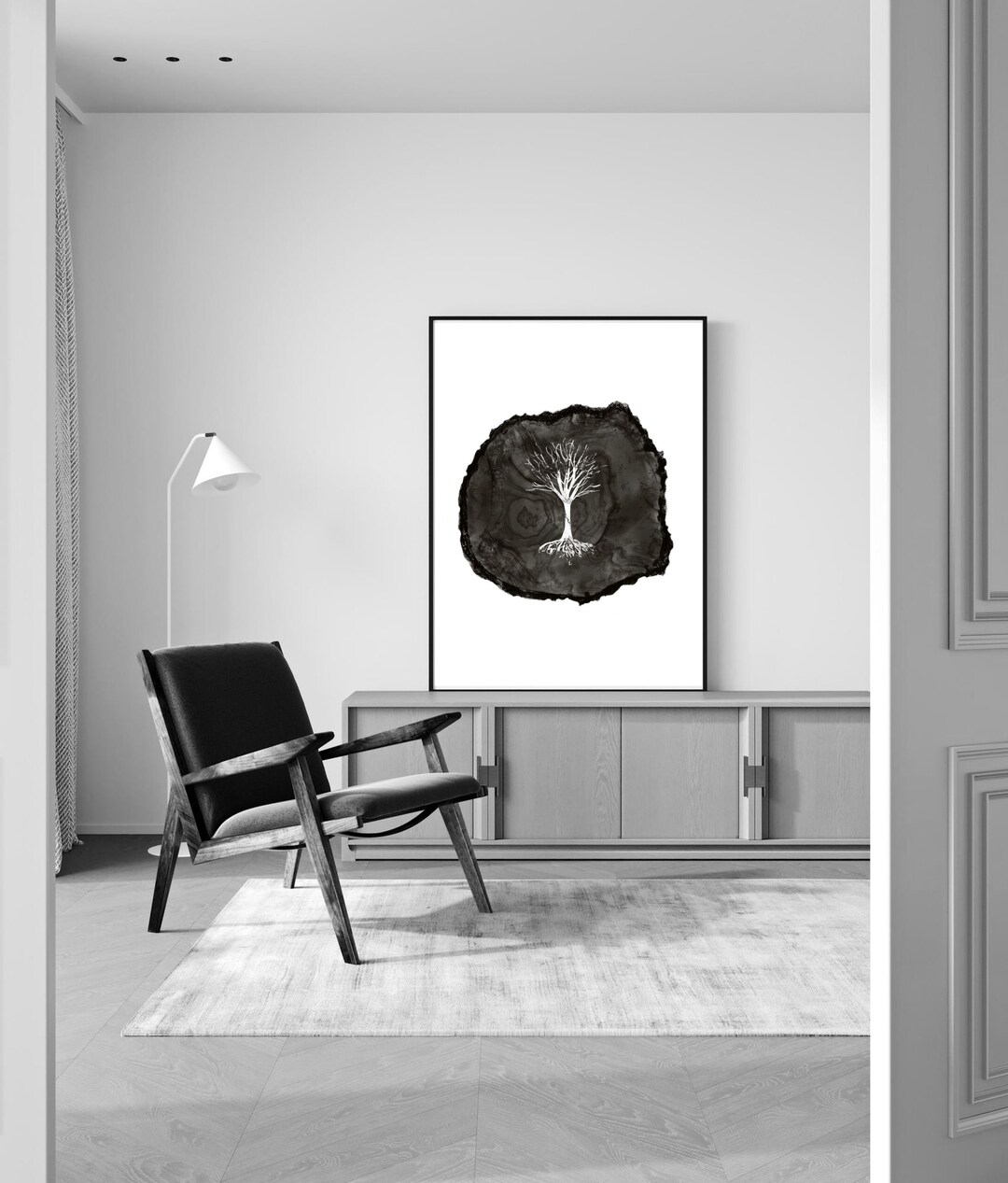 Birch Tree of Life Wall Art Tree Ring Printable Art Birch Tree Poster ...