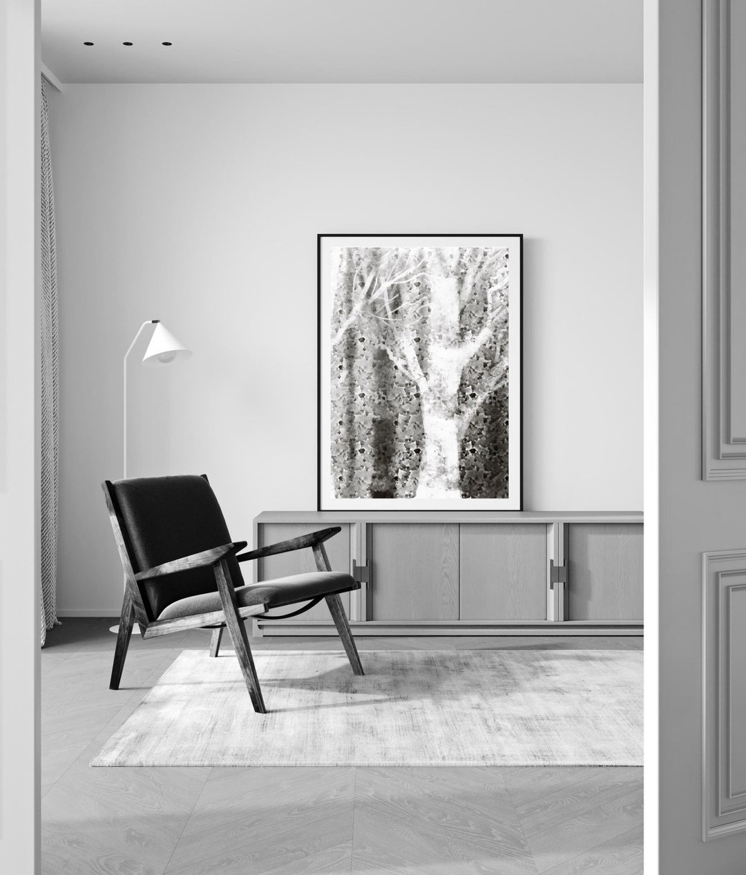 Birch Tree Forest Printable Wall Art Birch Trees Enchanted Forest Birch ...