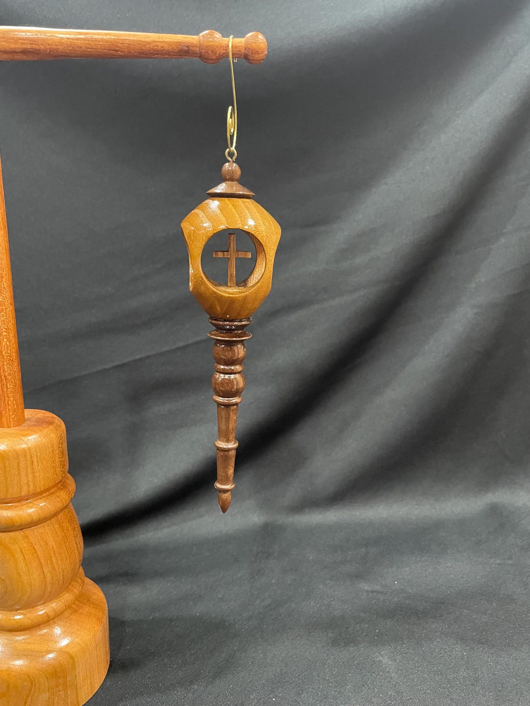 Handmade Hollow Christmas Ornament With Cross Inside - Etsy