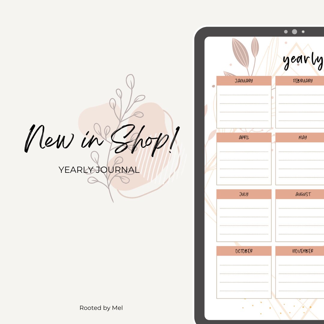 Boho Yearly Journal Goal Setting Planner Life Planning Monthly ...