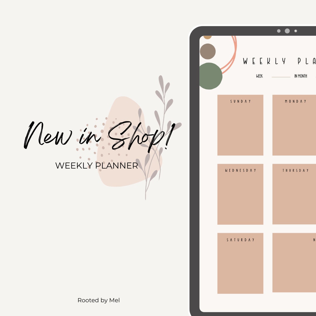 Boho Weekly Planner Habit Tracker Agenda Daily Journal - Etsy