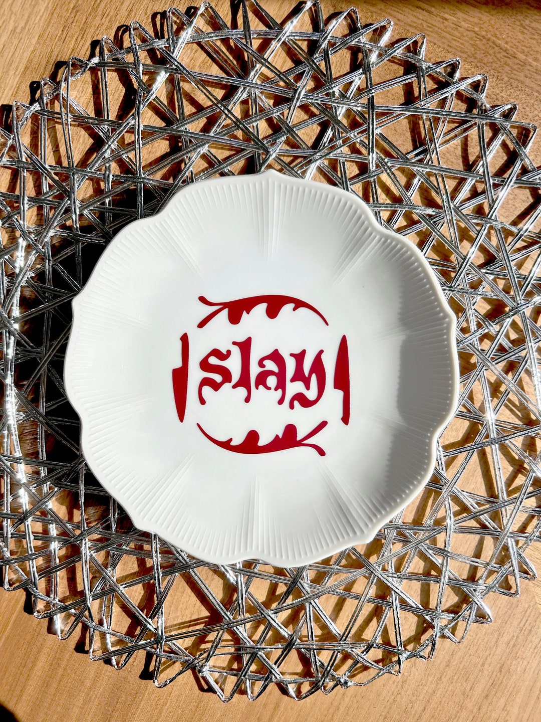 Slay Original Design One-of-a-kind Upcycled Vintage 8in Plate, Kitchen ...