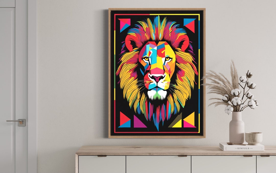 Pop Lion Pop Creatures Original Premium Matte Pop Art Prints A4/A3/A2 ...