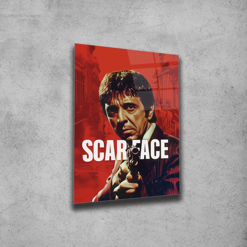Scarface Wall Art , Tempered Glass Wall Art , Glass Printing , High ...