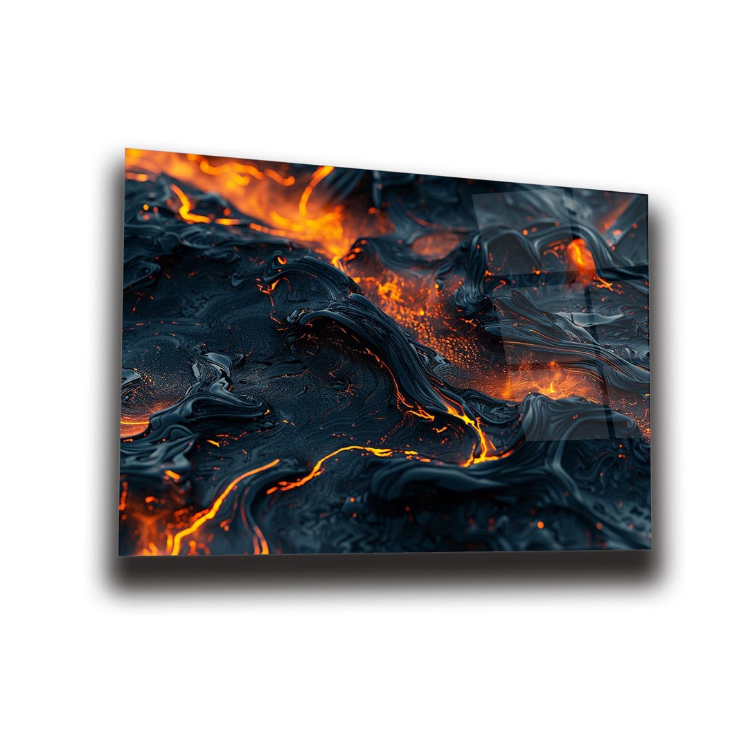 Beauty of Lava Wall Art , Tempered Glass Wall Art , Glass Printing ...
