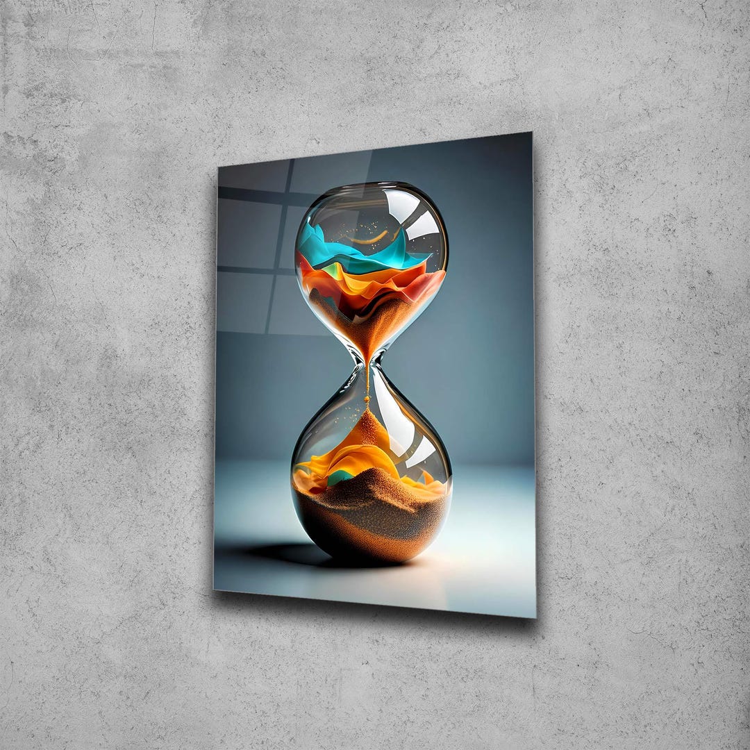 Hourglass Wall Art, Tempered Glass Wall Art, Glass Printing, High ...