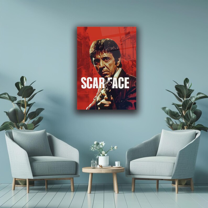 Scarface Wall Art , Tempered Glass Wall Art , Glass Printing , High ...