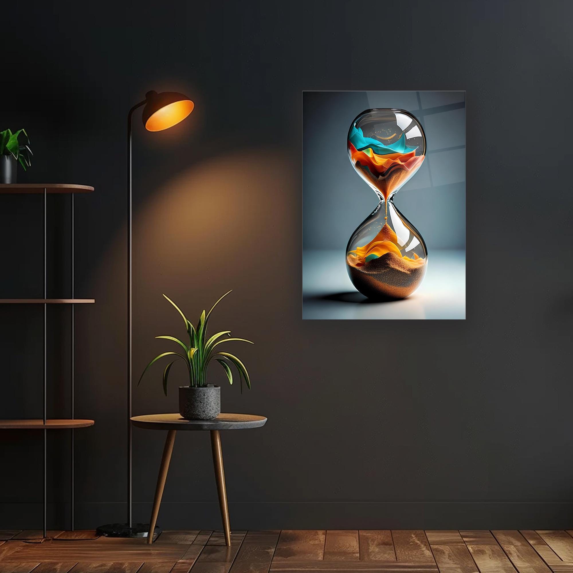 Hourglass Wall Art, Tempered Glass Wall Art, Glass Printing, High ...