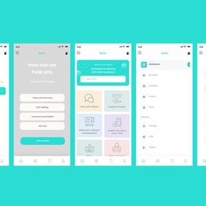 Menu Screens App UI Kit & Dashboard Side Bar - Etsy