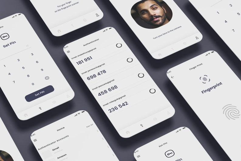 Authenticator Password Pin Face ID & Finger App - Etsy