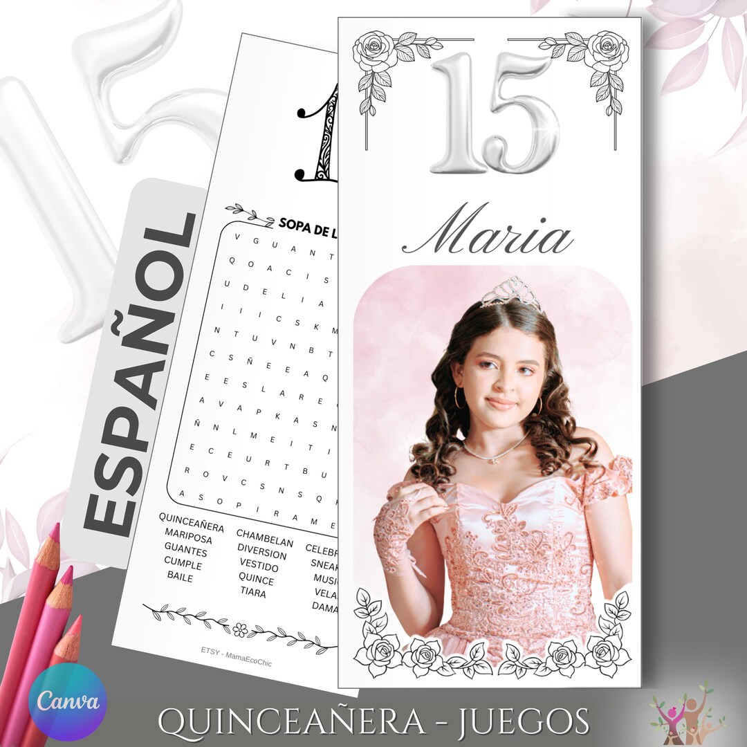 Quinceanera Activity Brochure in Spanish: Editable 15th Birthday ...