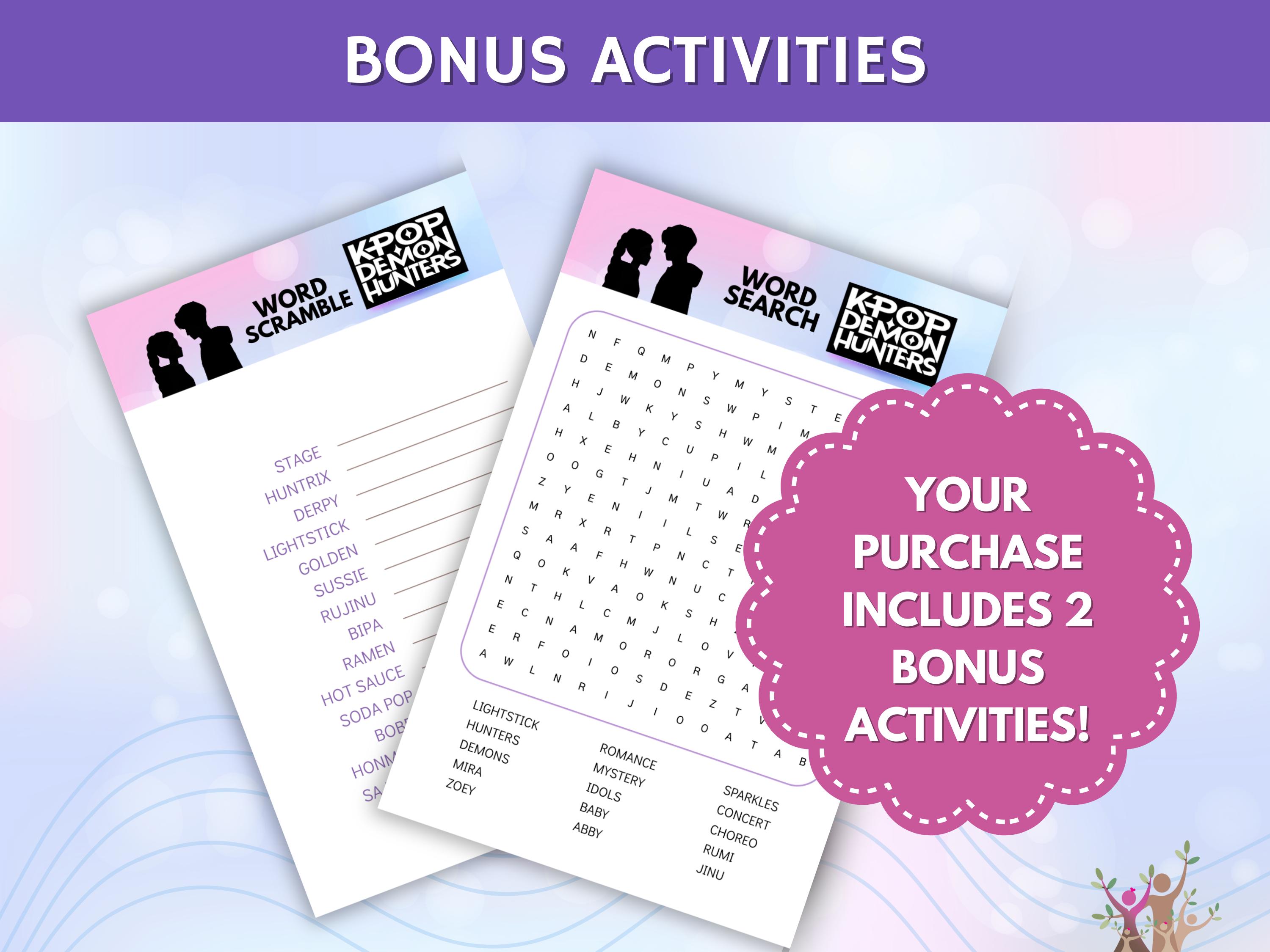 Kpop Demon Hunters Bingo Game: Huntrix & Saja Boys Birthday Party and ...