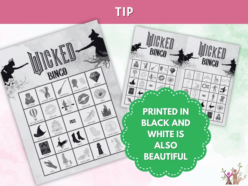 Wicked Bingo Game: Wizard of Oz Party Game, Wicked Birthday Party and ...