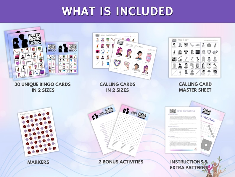 Kpop Demon Hunters Bingo Game: Huntrix & Saja Boys Birthday Party and ...