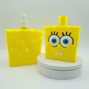 Spongebob Dispenser, Soap Dish, 300ml, 500ml, 3D Printed - Etsy