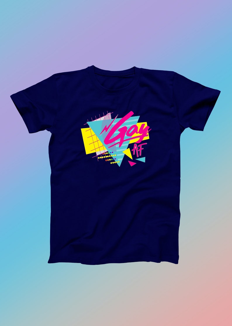 Retro Gay AF Pride Rainbow LGBTQ 80s 90s T-shirt - Etsy