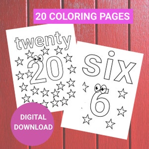 Printable Coloring Number Pages 1-20 for Kids in Preschool and ...