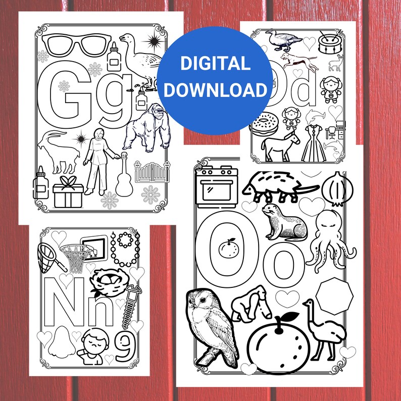 26 Printable Alphabet Coloring Pages Worksheets for Kids: Preschool ...