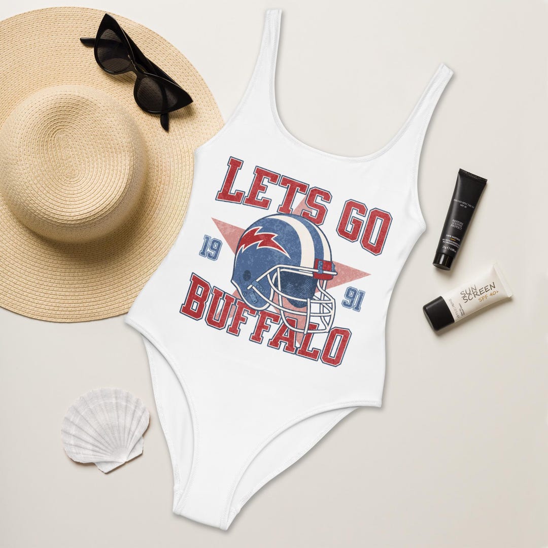 Bills Football Swimsuit, Team Sports Bathing Suit - Etsy