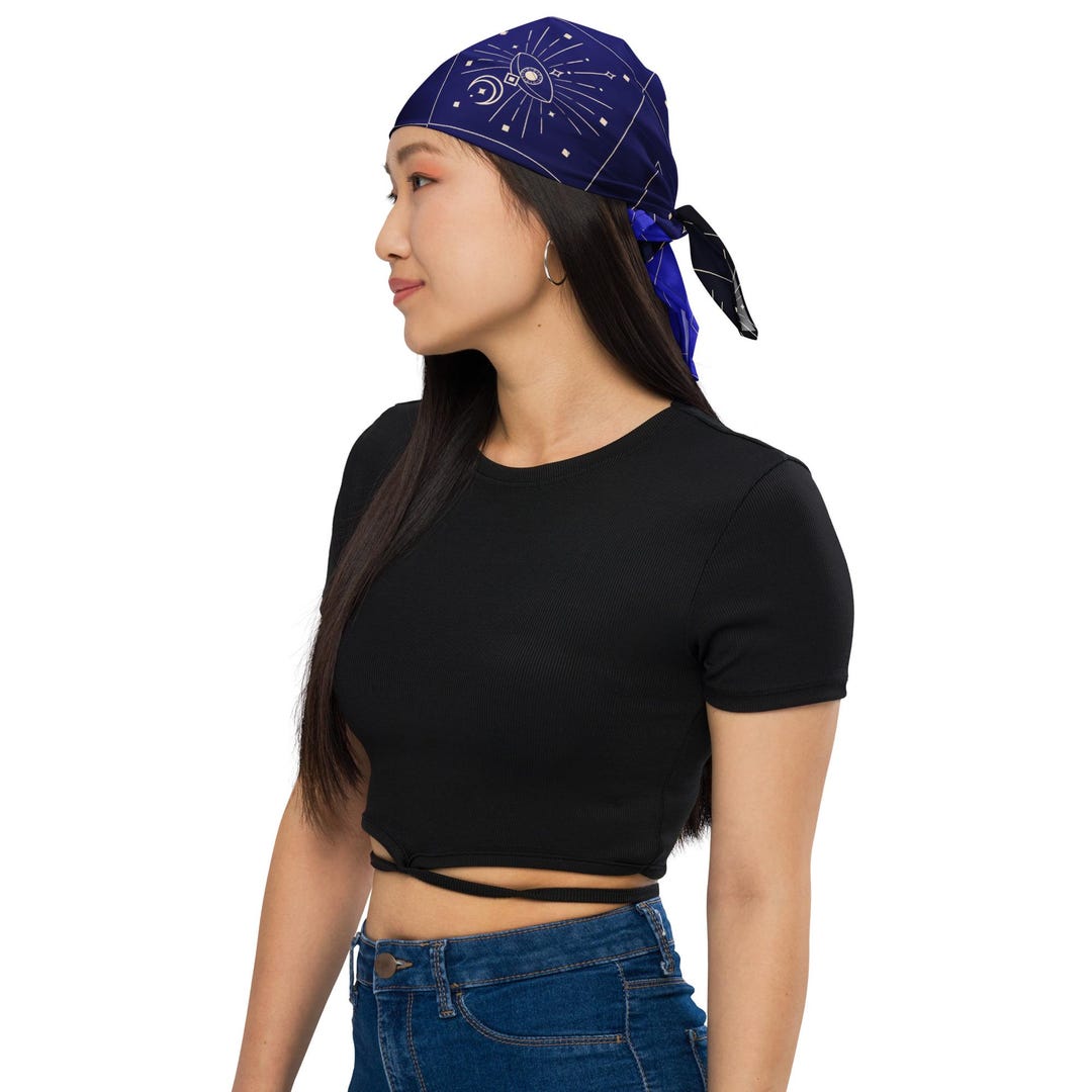 Mystic Eye and Hand Bandana, Celestial Festival Headwrap, Boho Rave ...