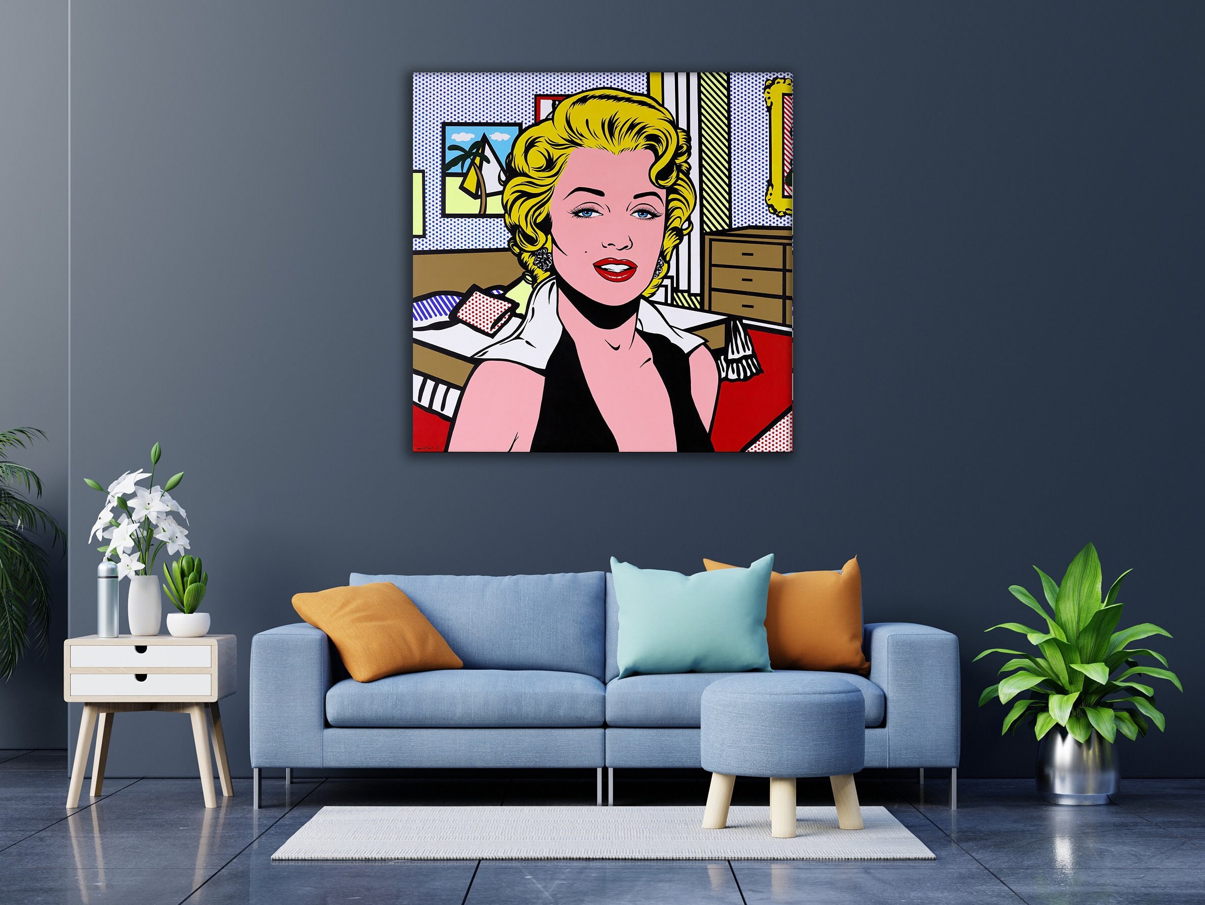 Marilyn Monroe Wall Art Andy Warhol Art Comix Style Art Comic Pop Art ...