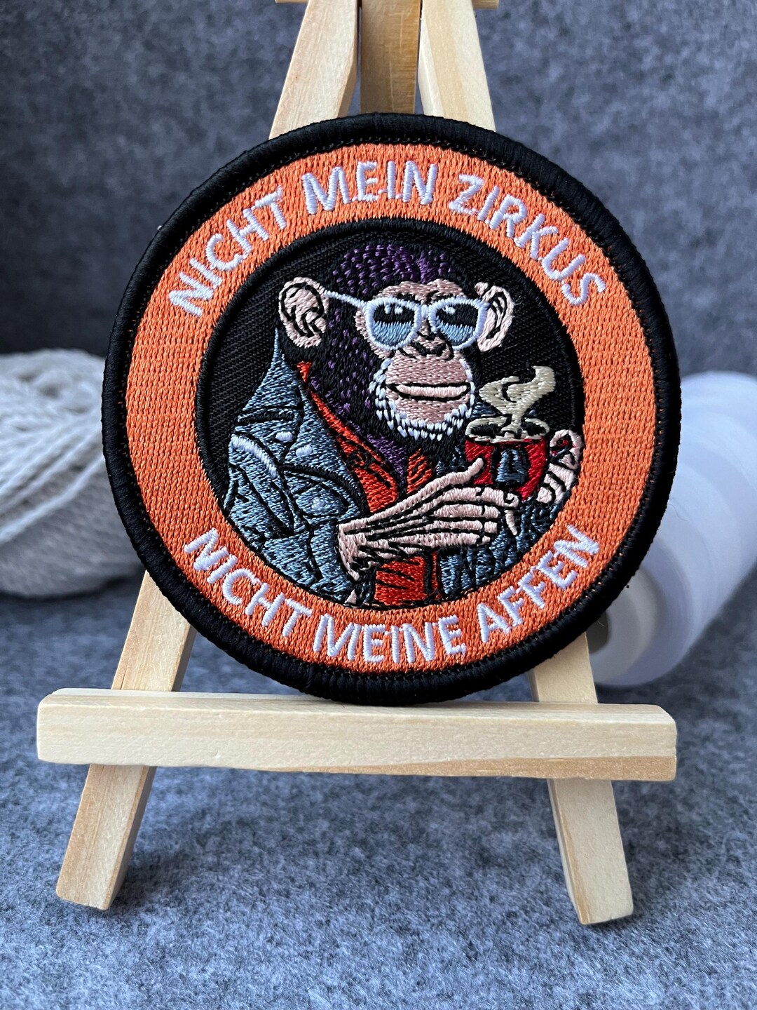 Patch Badge Velcro Not My Monkeys Not My Circus Version 2 Monkey With ...