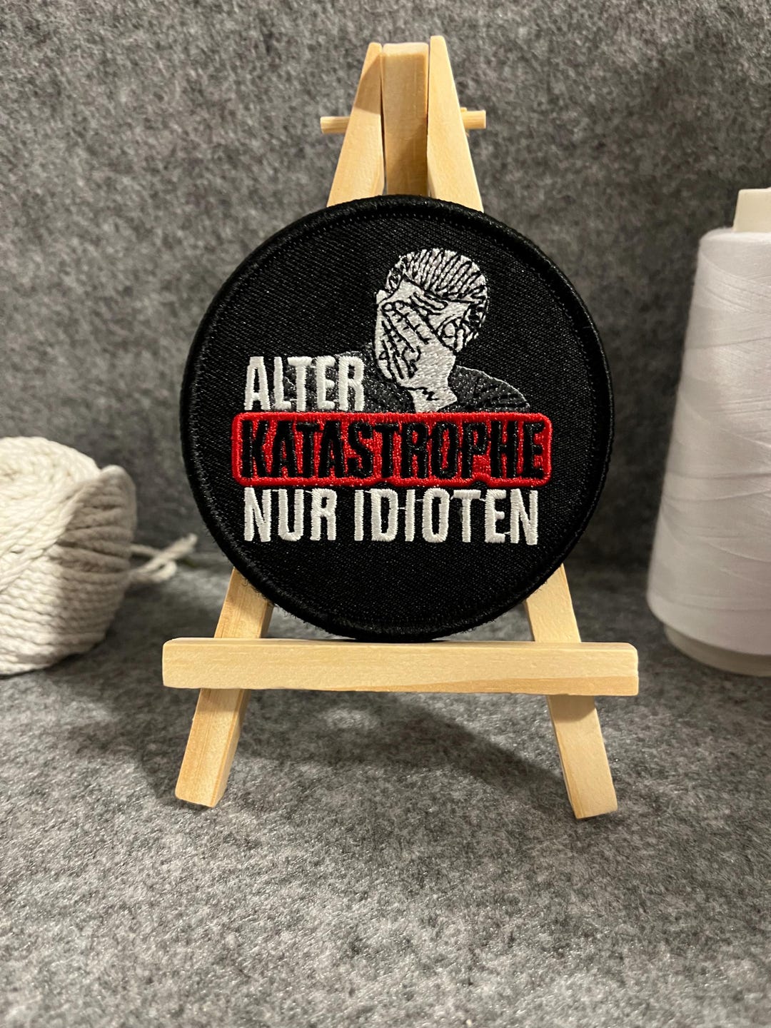 Patch Badge Velcro old Catastrophe Only Idiots Here Article Number: K ...