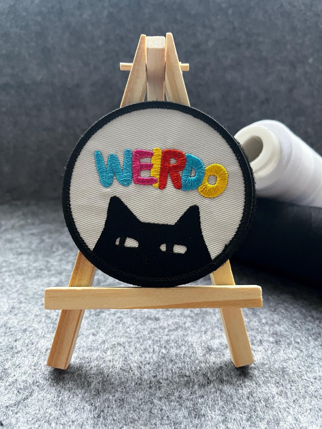 Patch With Velcro Badge Patch Cat Meme Sideeye Weirdo - Article No.: K ...