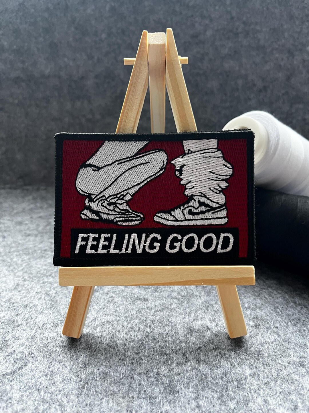 Patch With Velcro Badge Feeling Good Squats Squat Sneaker - K-0017 - Etsy