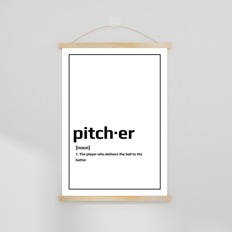 Pitcher Definition Printable Poster - Digital Download - Etsy