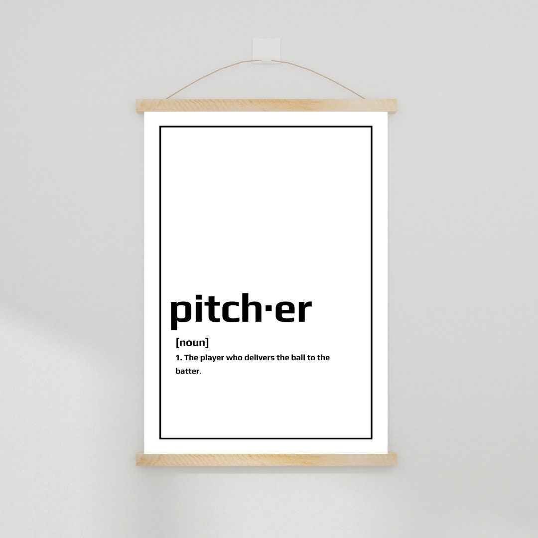 Pitcher Definition Printable Poster - Digital Download - Etsy