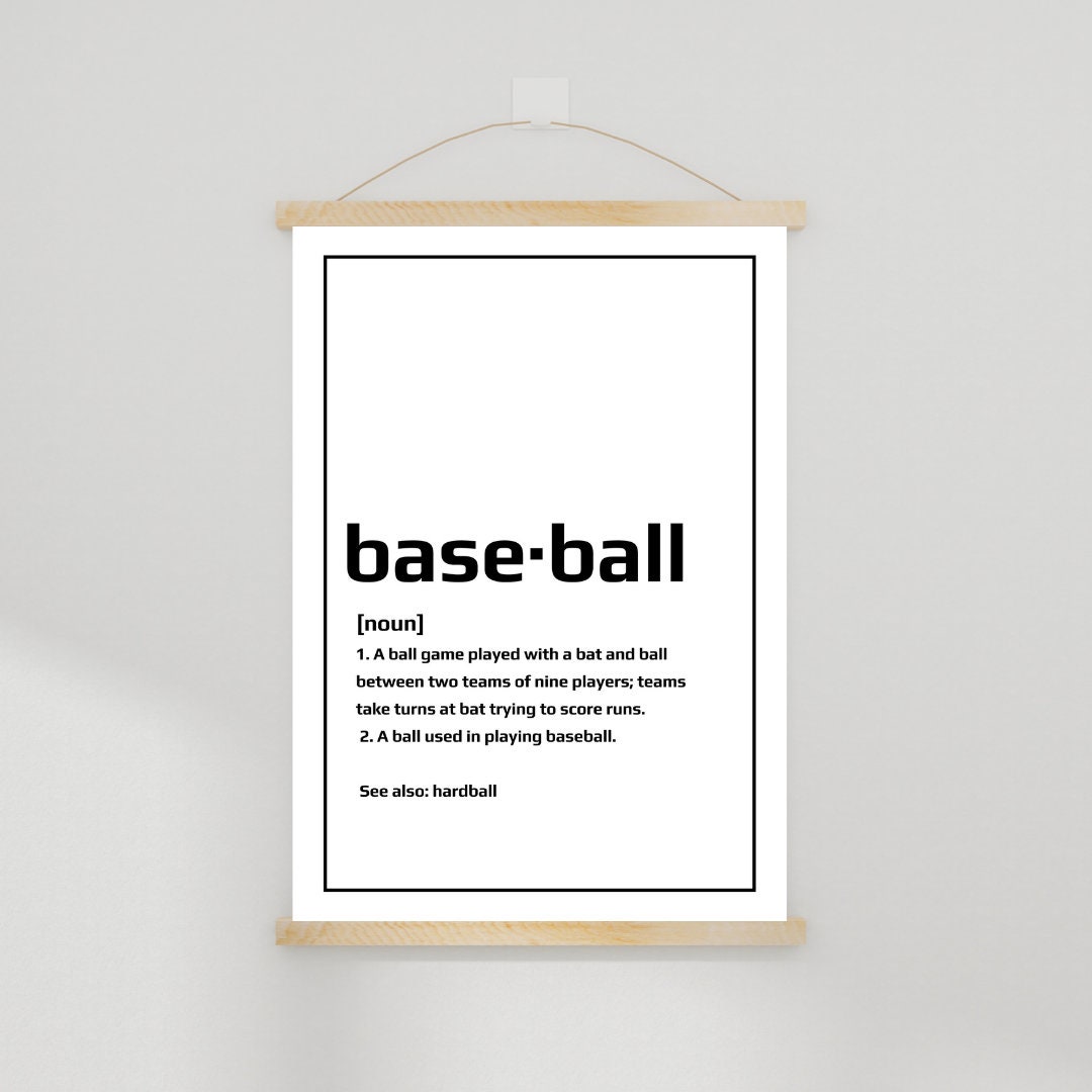 Baseball Definition Printable Poster - Digital Download - Etsy