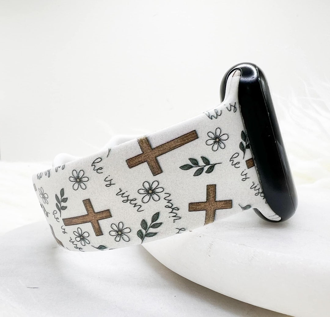 He is Risen Christian Silicone Watch Band Compatible With Apple Watch ...