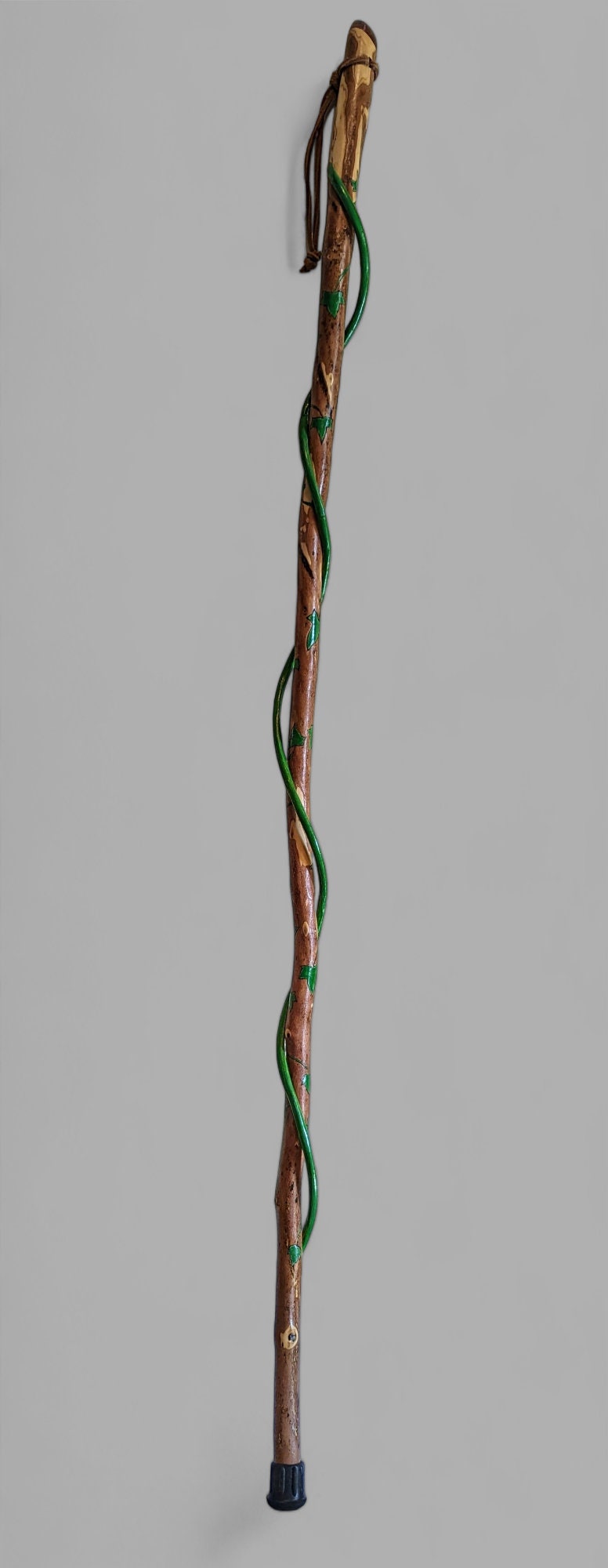 Hand Painted Walking Stick- Vine With Growing Ivy - Etsy