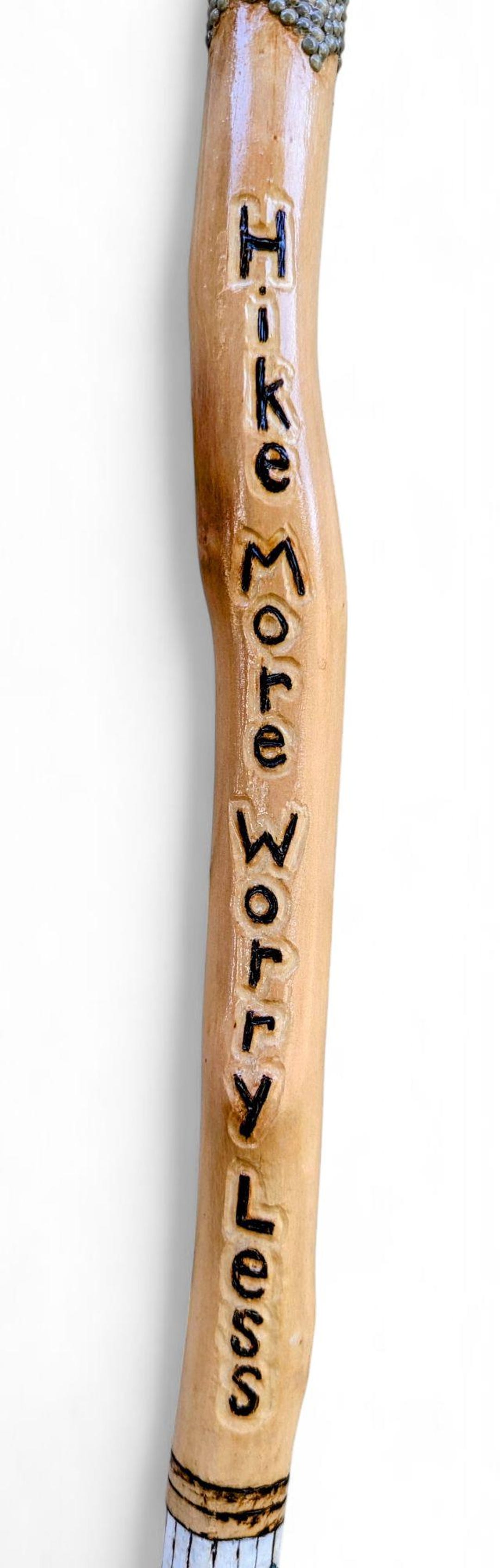 Hike More Worry Less, Walking Stick - Etsy